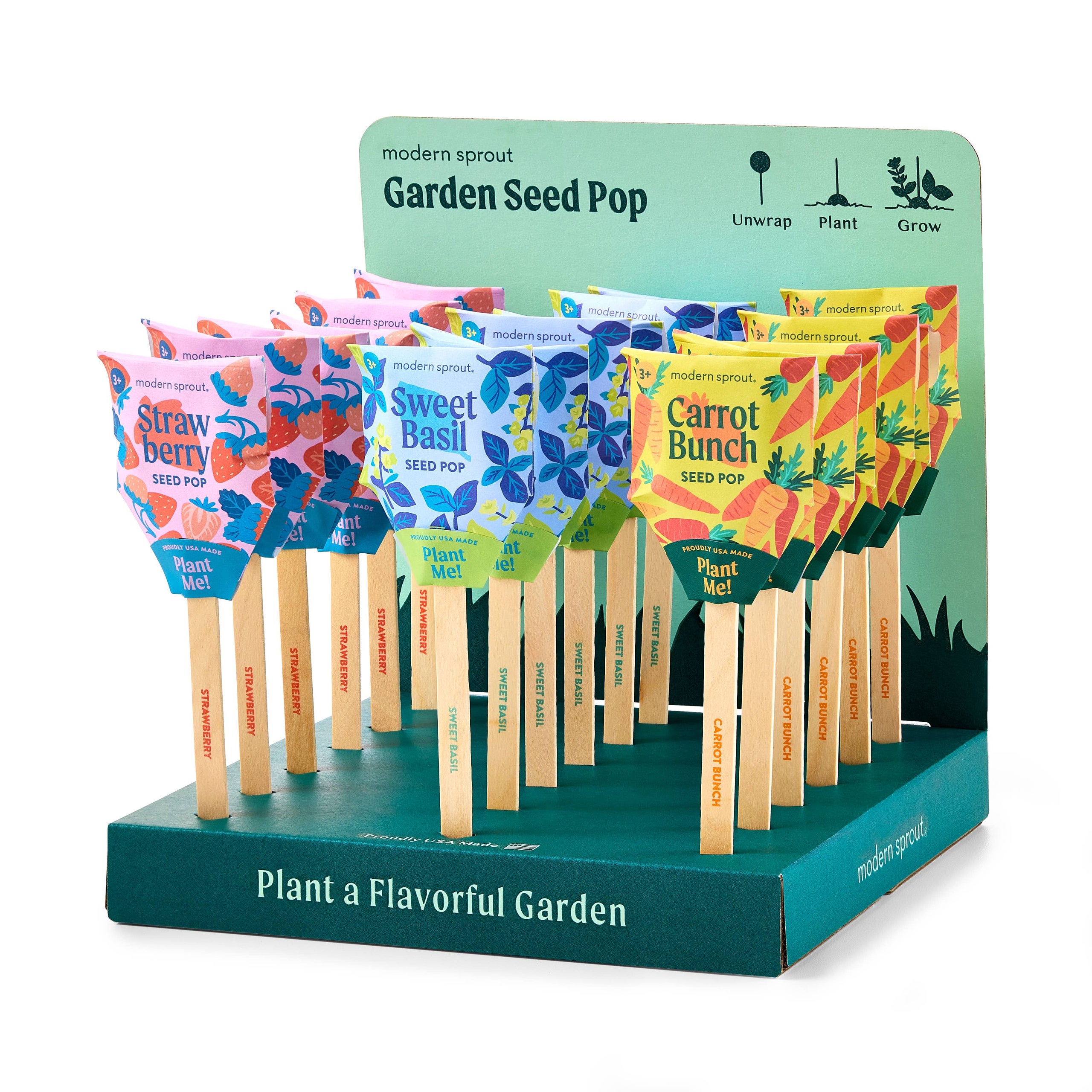 Garden Seed Pops - 18 Pk + Display | The Split Leaf Co